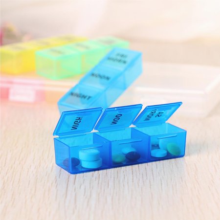Plastic Pill Case Reusable 21 Compartment Jewelry Tablet Compartment ...