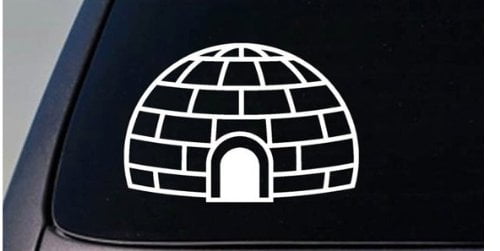 IGLOO 6" STICKER DECAL CAR WINDOW TRUCK ALASKA NORTH POLE ESKIMO POLAR ...