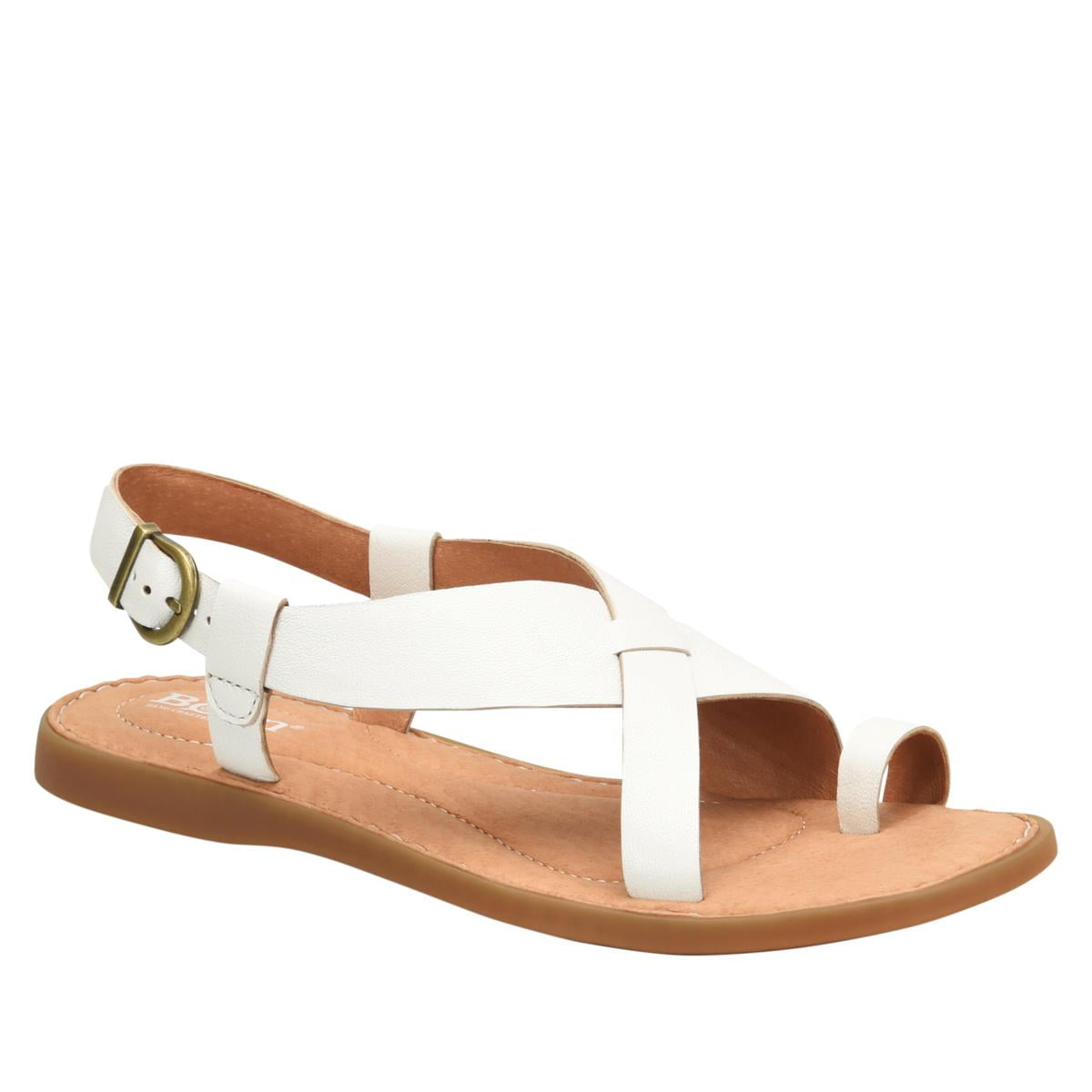 Born Inya Leather Toe Loop Sandal - Walmart.com