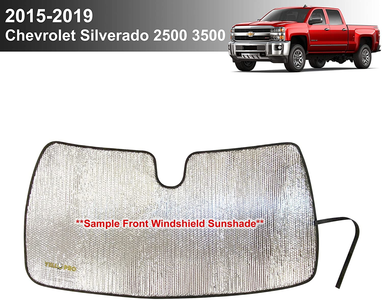 Front Windshield Sunshade for 2015-2019 Chevrolet Silverado 2500 3500 ...