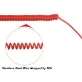 Uxcell 9.8ft Heavy Spring Fishing Coiled Lanyard Extension Cord Tether ...