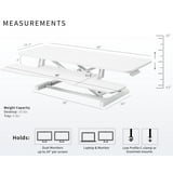 VIVO White Height Adjustable 48" Standing Desk Monitor Riser, Sit Stand ...