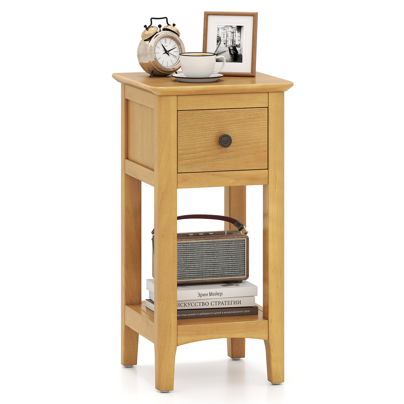 Click here for Gymax Nightstand 3-Tier Bedside Table W/ Open Stor... prices