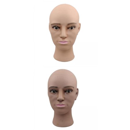 2 Packs Cosmetology Male Mannequin Head Bald Head for Sunglasses Hat ...