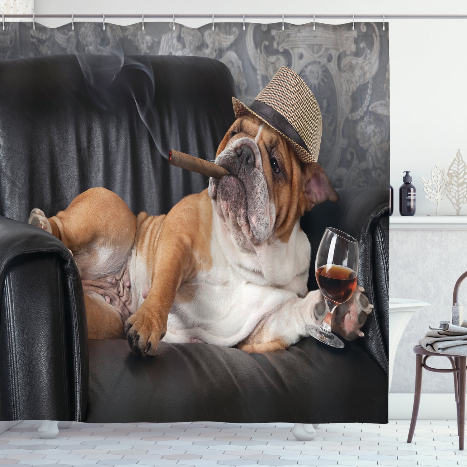 Bulldog Smoking Cigar