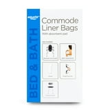 Equate Commode Liner Bags with Absorbent Pad, 24 Count HSA/FSA Eligible ...