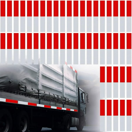 60 Pieces 2 x 12 Inch Reflective Tape Waterproof Trailer Reflector ...
