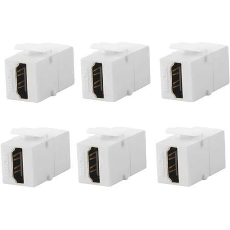 HDMI Keystone Coupler,Bmatwk (6-Pack) HDMI Keystone Jack Insert,Gold ...