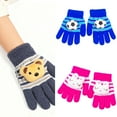 1 Pair Cartoon Character Children's Gloves Reinforced Thumb Split ...