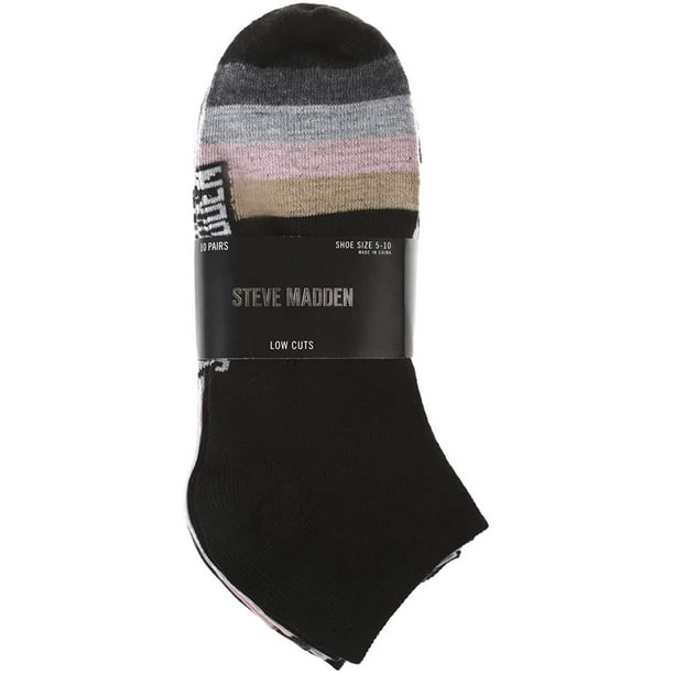 Steve Madden Low Cut Cushioned Ankle Socks, 10-Pack (Women's) - Walmart.com