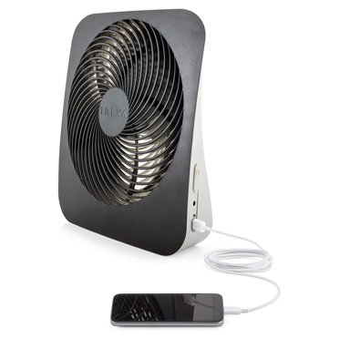 Treva 10-Inch Portable Desktop Air Circulation Battery Fan, 2 Speed ...
