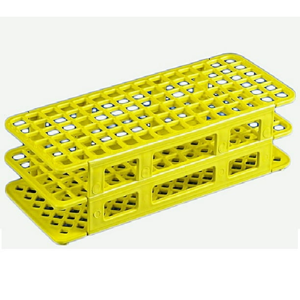 Plastic Snap Test Tube Racks, 90-Well (6x15) Color:Yellow, (QTY.1 ...