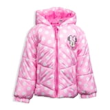 Disney Minnie Mouse Winter Coats for Toddler Girls, Zip Up Puffer ...