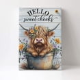 Aaekzj Funny Highland Cow Bathroom Canvas Wall Art Farmhouse Cute Cow ...