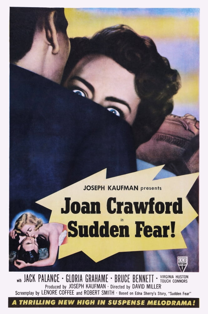 Sudden Fear Us Poster Art Clockwise From Top Left: Jack Palance Joan ...