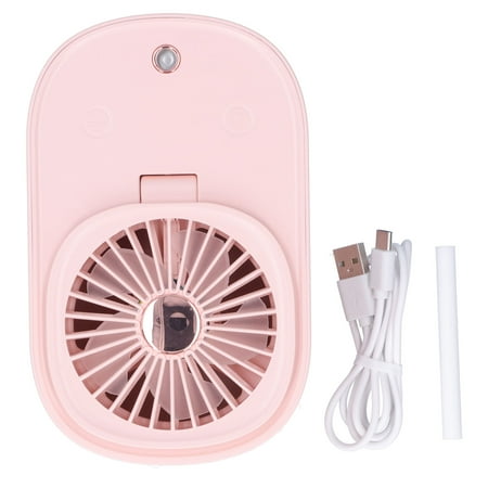 Spray Desk Fan, USB Desk Fan 3 In 1 Five Fan Blades With Ambient Light ...
