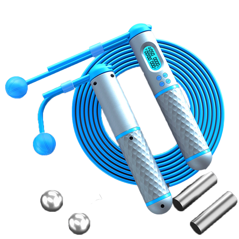 Skipping Rope with Counter - Heavy Handles,Adjustable Length - Cordless ...