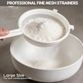 4 Pcs Plastic Nylon Mesh Strainer Colander with Handle Double Ear Fine ...