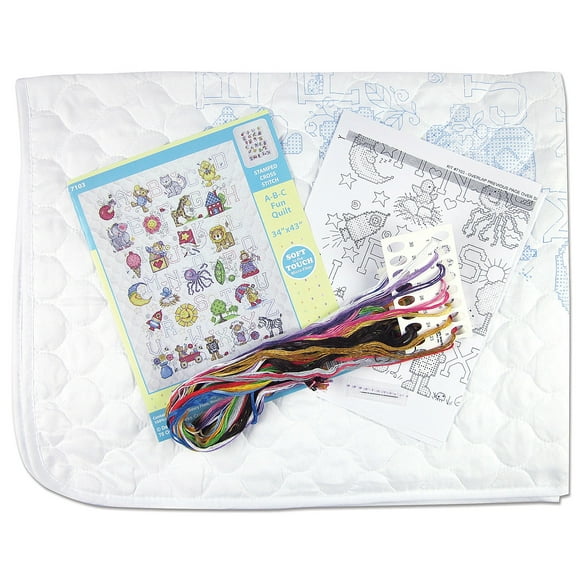 Stamped Embroidery Baby Quilt Kit
