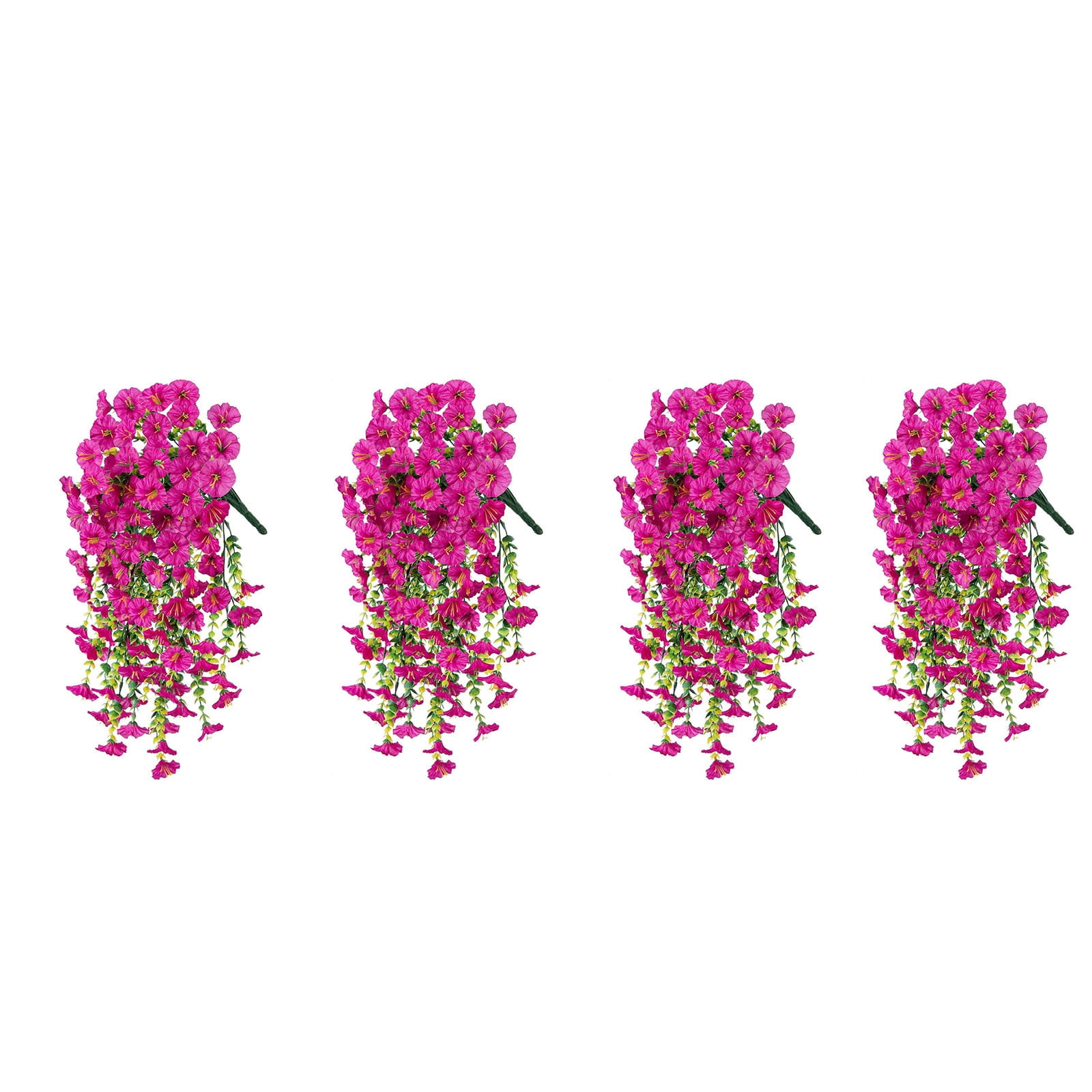 Enredadera artificial de rosa | Set de 4 cestas colgantes para pared de ...