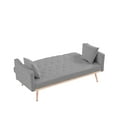 65inch Convertible Sleeper Sofa Bed with 2 Pillows, Velvet Futon Sofa ...