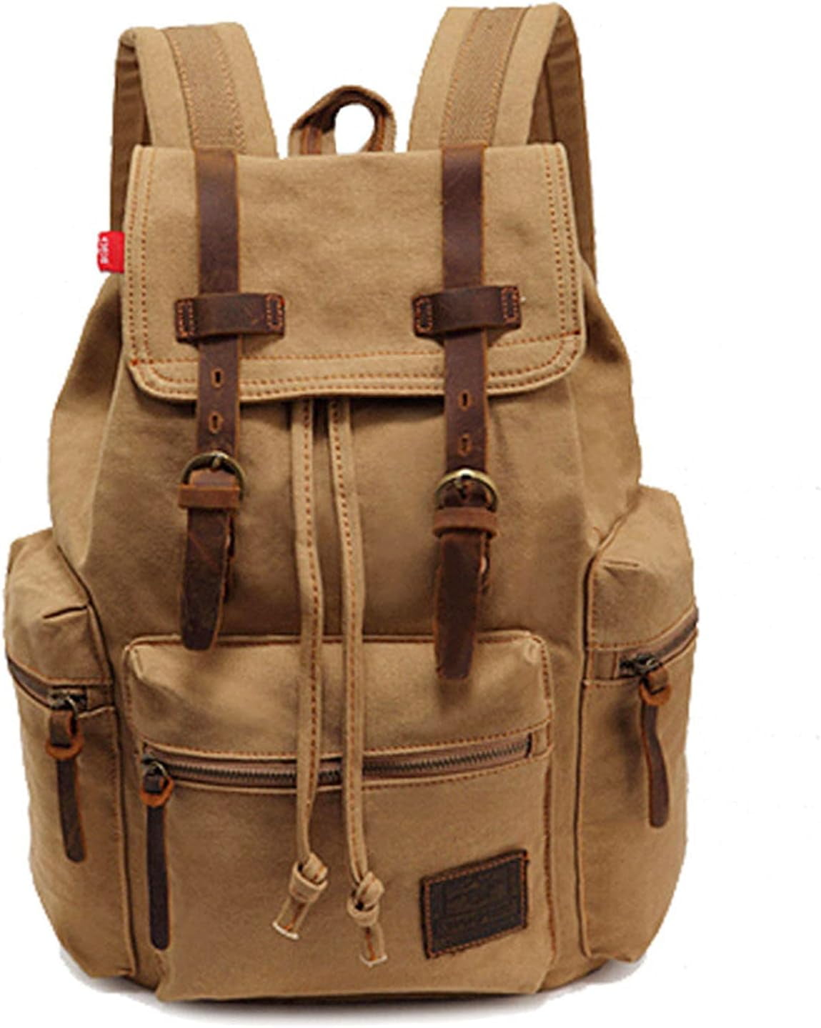 AUGUR High Capacity Canvas Vintage Backpack 35L - Laptop Compartment ...
