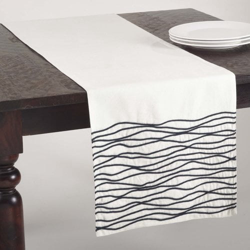 Saro Wavy Line Design Table Runner - Walmart.com