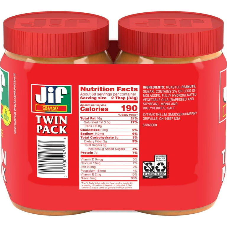 Jif Peanut Butter Label