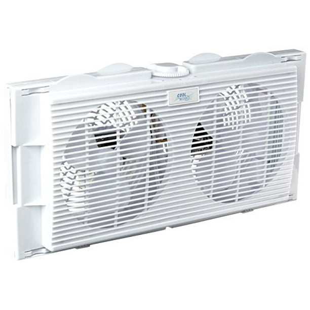 CoolWorks F-5280A 7" White 2-Speed Plastic Twin Window Fan - Walmart.ca