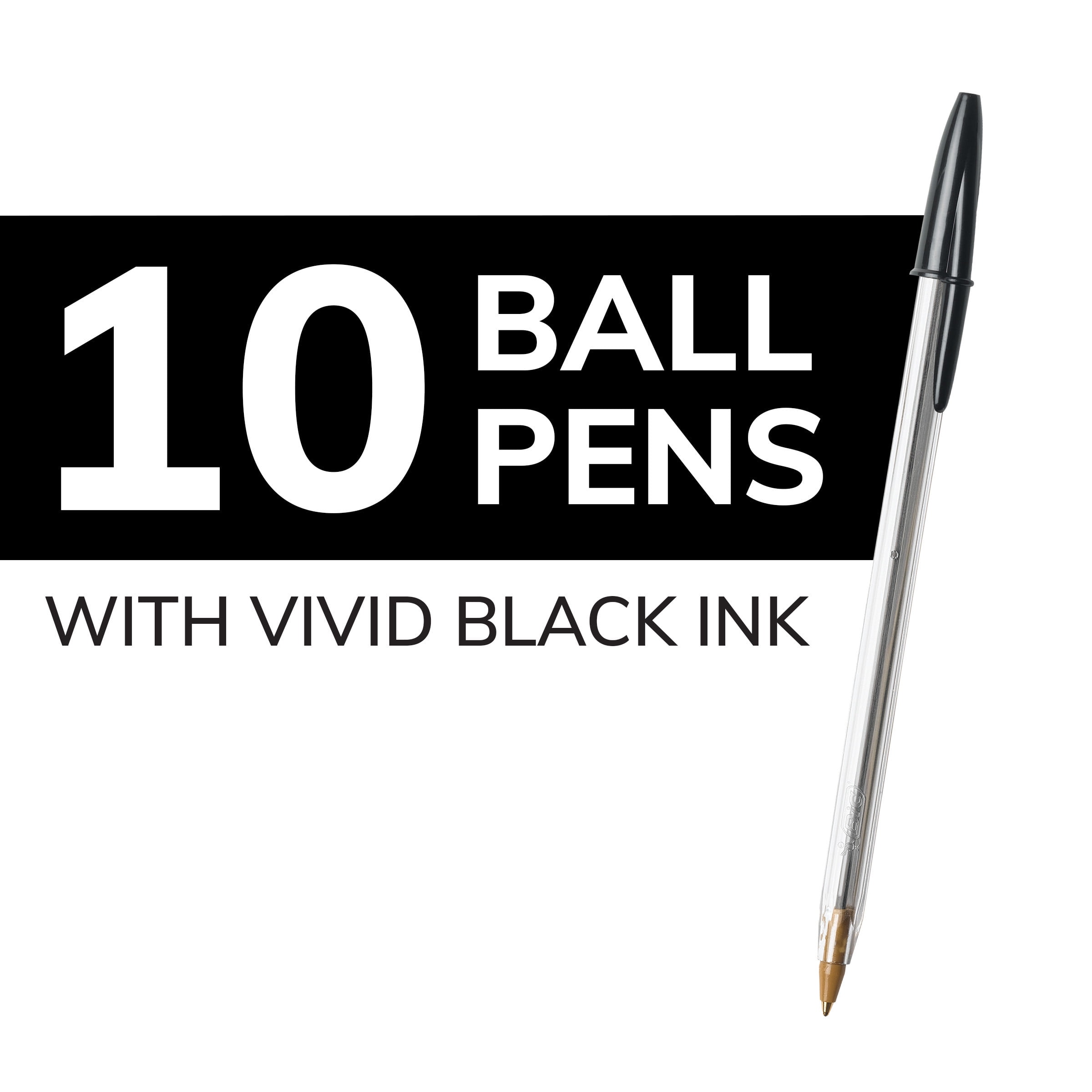 BIC Cristal Xtra Smooth 10pk Medium Point Ball Pen in Black BIC Cristal Xtra Smooth 10pk Medium Point Ball Pen in Black
