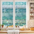 Coastal Starfish Shell Coral Window Privacy Film, Rainbow Film ...