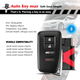 Replacement Smart Key Fob with DIY Setup Tool Compatible for Lexus 2015 ...