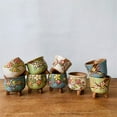 Korean Simple Fleshy Flower Pot Ceramic Hand-painted Fresh Thumb Pot ...