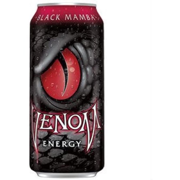 Venom Energy Drink Black Mamba 16 oz (8 Cans), 16 oz Marked cans ...