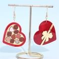 Stylish Valentine's Day Gift Box Heart Earrings Acrylic Earring Couple ...
