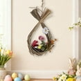 Mnhhatv Easter Wreath Decoration Natural Rattan Birds Nest and Chicks ...