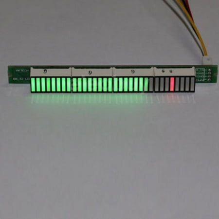 Music Sound Audio Display Analyzer 32 LED Bars Level Indicator VU Meter ...