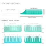 Vellen-Hair, Highlight Comb Set, 5 Sizes, Heat Resistant to 430°F ...