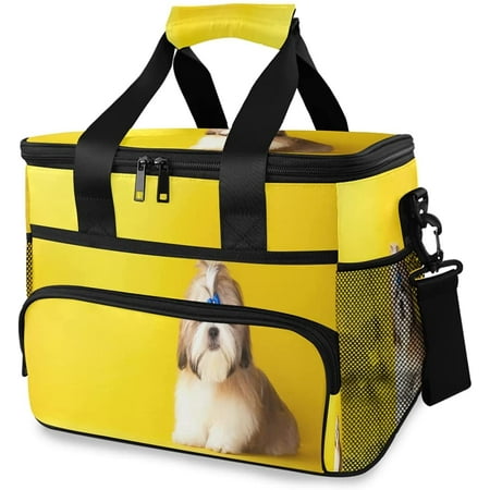 Cooler Bag, Shih Tzu Puppy Wearing Blue Bow 15l Large Insulated Lunch ...