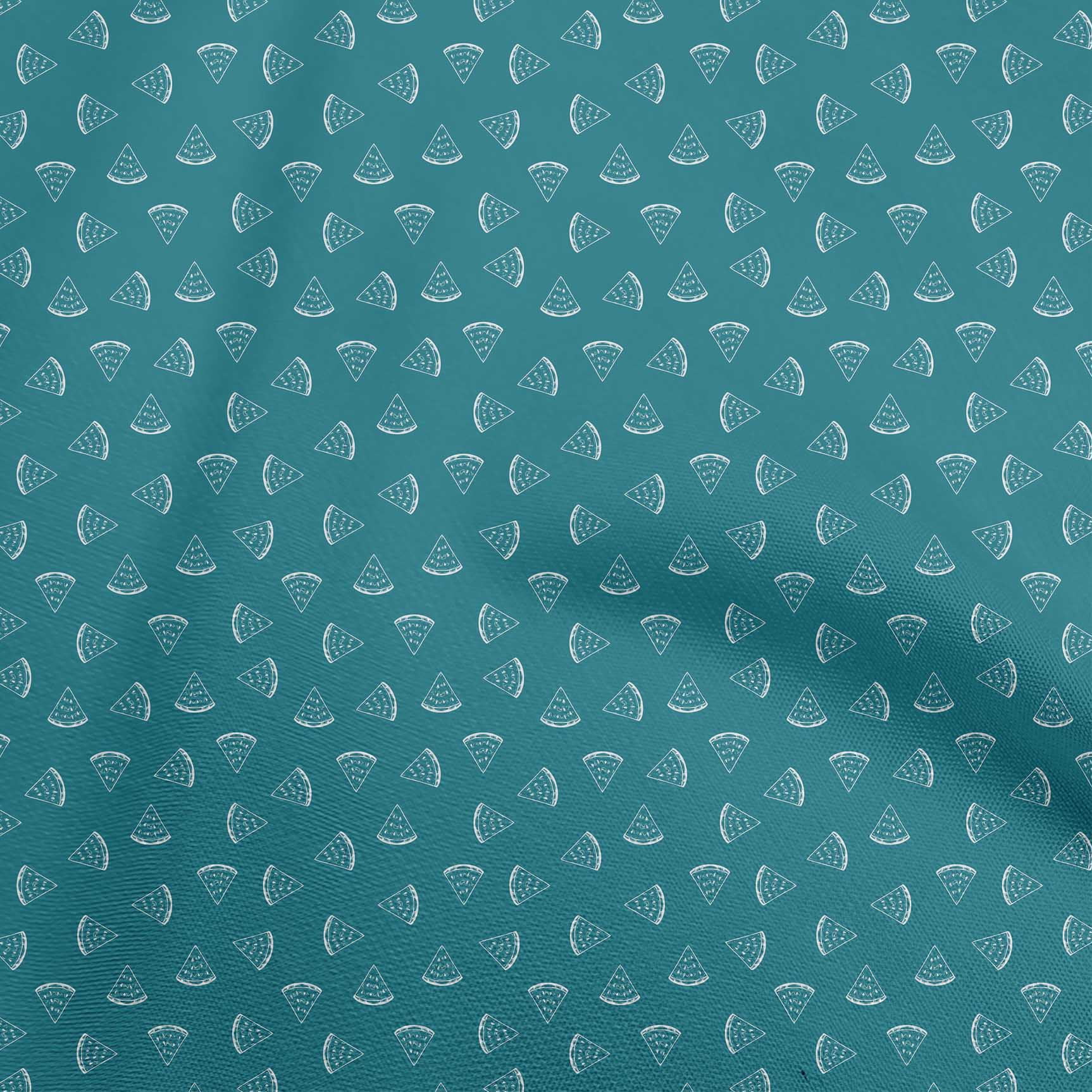 oneOone Silk Tabby Teal Blue Fabric Watermelon Craft Projects Decor ...