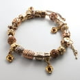 20 PCS 2 Styles Twist Loose Beads Real 18k Gold Plated Twist Beads ...
