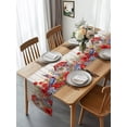 Burlap Table Runner 70 Inches Long, Independence Day Flower Bird Flag ...