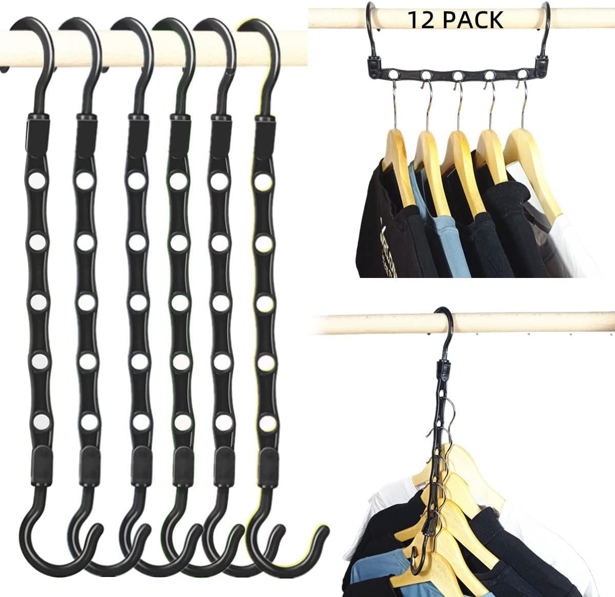 12-Pack-Closet-Organizers-and-Storage,Closet-Organizer-Hanger for Heavy ...