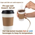 [200 Pack] Kraft Coffee Cup Sleeves Disposable for Hot Drinks, Durable ...