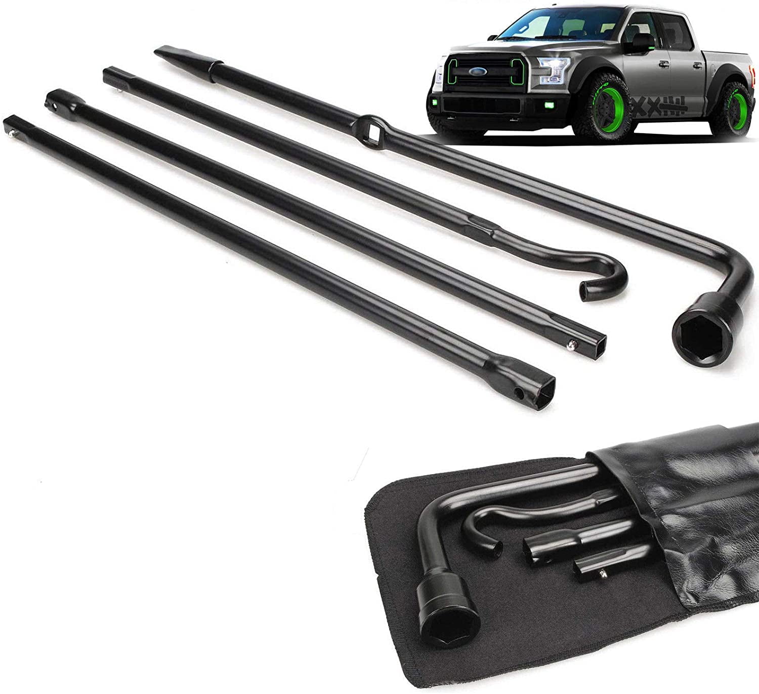 Dayplus Spare Tire Jack Tire Change Tool Kit w/Bag for 2004-2014 Ford F ...