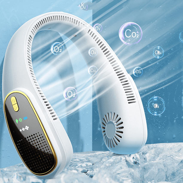Upgraded Foldable Bladeless Neck Fan, 4000 mAh Rechargeable Battery, 3 ...