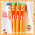 4 Pcs Retractable Gel Pen Carrot Gel Pen 0.5mm Signing Pens with ...