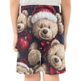 BZSMCE Adjustable Drawstring Casual Shorts With Bears Christmas ...