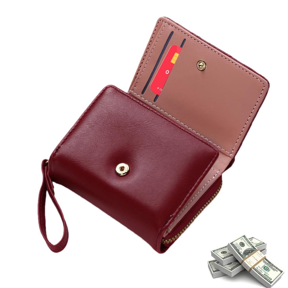 Tohuu Women's Small Wallet Ladies Pocket Leather Purse with Embroidered ...