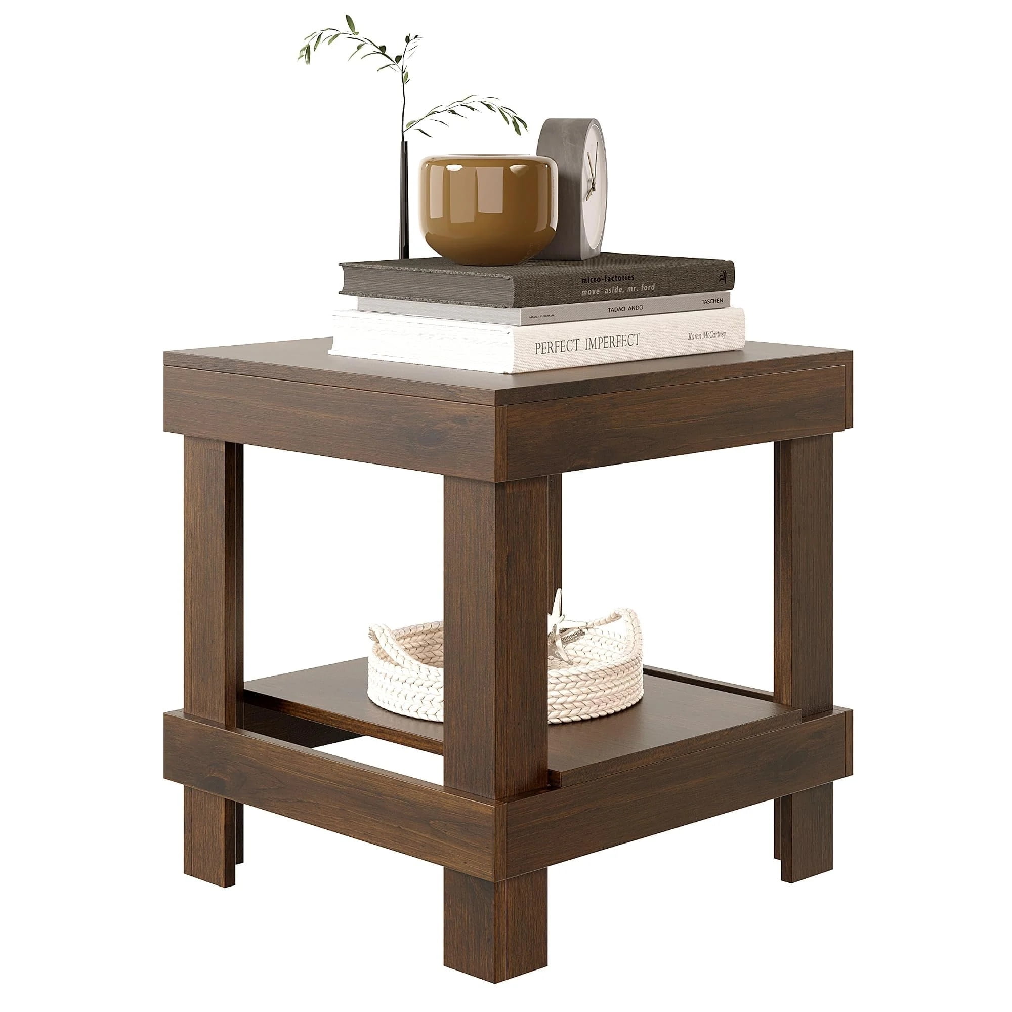 Click here for Toytexx Wooden Side Table With 2-Tier Shelf  Craft... prices